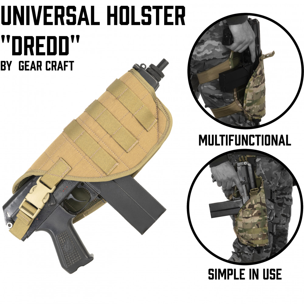 SMG Leg Holster "Dredd" Black Gear Craft - Airsoft Zone UK